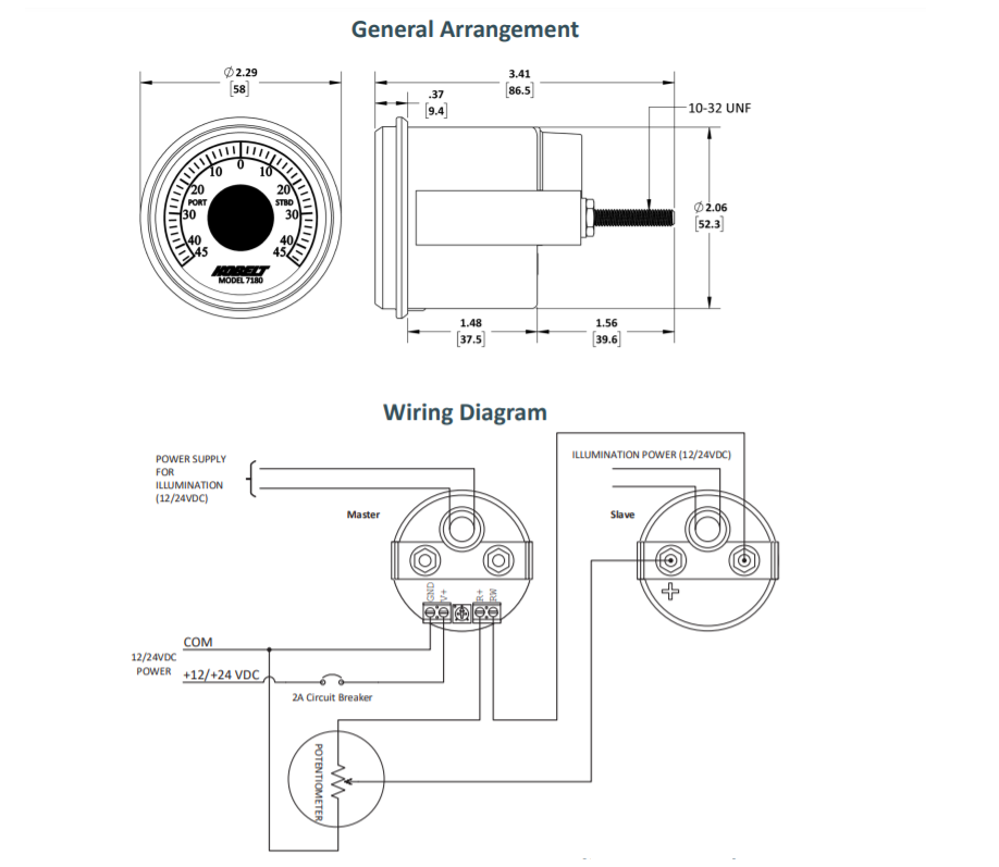 7180 - Rudder Angle Indicator